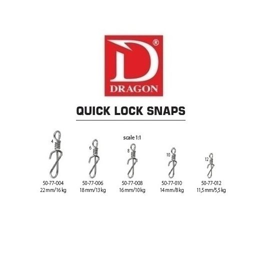 Dragon :: Clips & Swivels :: DRAGON QUICK LOCK SNAPS